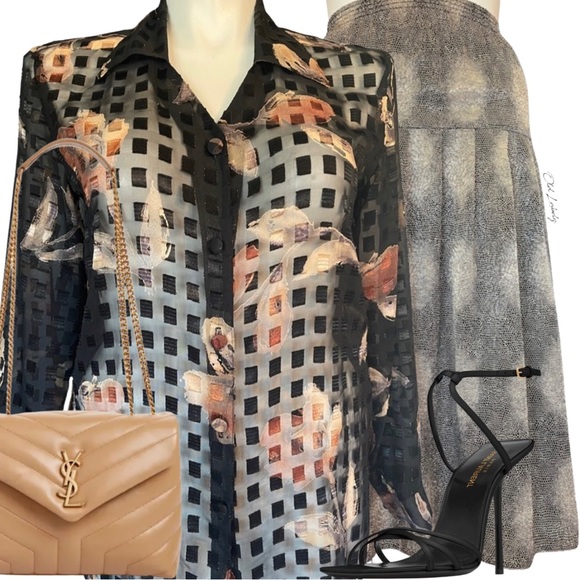 Vintage | Tops | Vintage Sheer Statement Blouse | Poshmark